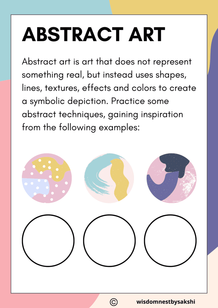 Abstract Art Worksheet - Wisdomnest